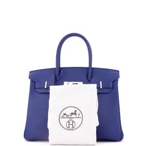 Hermès Birkin Handbag Epsom With Palladium Hardware 30 - Blue