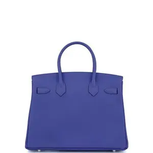Hermès Birkin Handbag Epsom With Palladium Hardware 30 - Blue