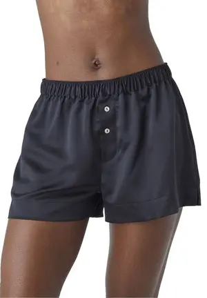 CUUP Boxer Short In Recycled Satin - Black