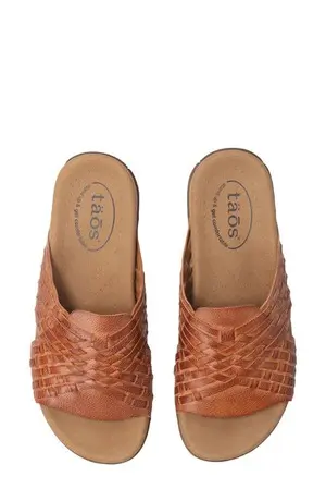 TAOS Woven Leather Slide Sandal
