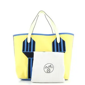 HERMES Pursangle Tote Canvas With Leather