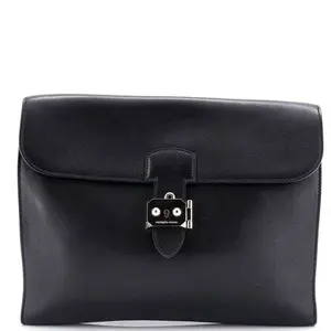 HERMES Sac A Depeches Messenger Bag Evergrain 29 - Noir