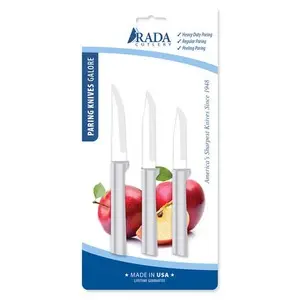 RADA Paring Knives Galore Propak 3 Piece Knife Set - Silver