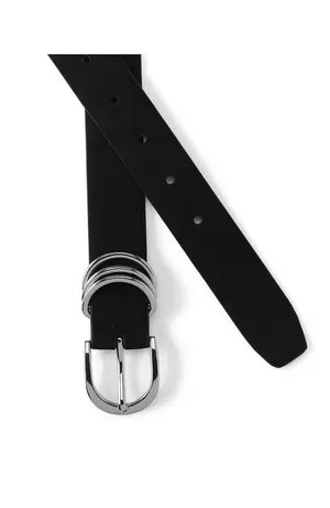 LANDS' END Nubuck Keeper Belt - Black