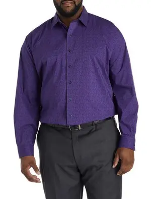 SYNRGY BY DXL Big & Tall Exploded Leaves Performance Dress Shirt
