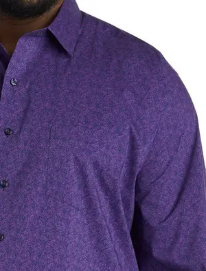 SYNRGY BY DXL Big & Tall Exploded Leaves Performance Dress Shirt