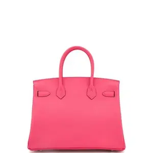 Hermès Birkin Handbag Epsom With Palladium Hardware 30 - Pink