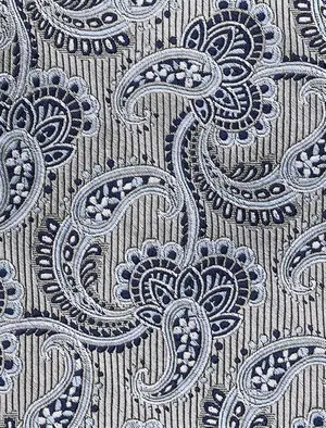 OAK HILL PREMIUM BY DXL Paisley Vines Neck Tie - Grey