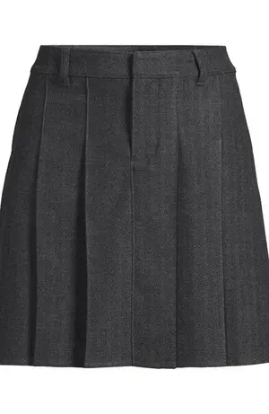 LANDS' END Flannel Pleated Mini Skirt