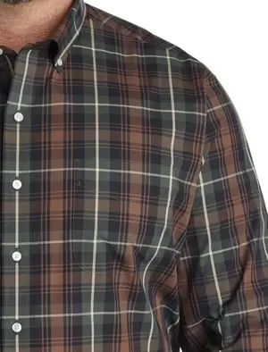 OAK HILL BY DXL Big & Tall Large Plaid Performance Sport Shirt