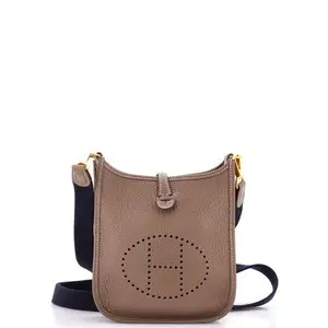 Hermès Evelyne Bag Gen III Clemence TPM Etoupe
