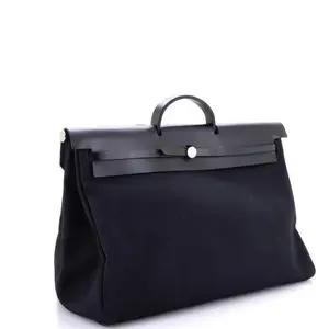 Hermès Herbag Zip Leather And Toile 50