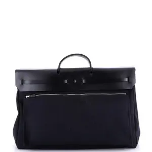 Hermès Herbag Zip Leather And Toile 50