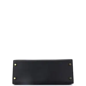 Hermès Kelly Handbag Black Epsom With Gold Hardware 28