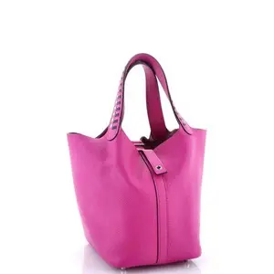 Hermès Picotin Lock Bag Tressage Epsom Pm - Pink