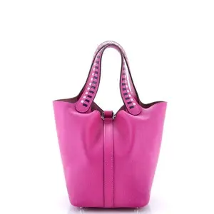 Hermès Picotin Lock Bag Tressage Epsom Pm - Pink