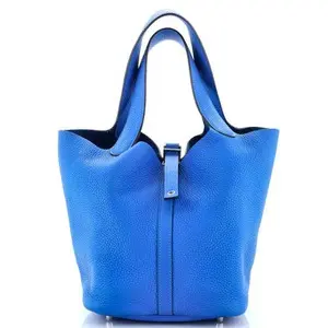 Hermès Picotin Lock Bag Clemence Mm - Blue
