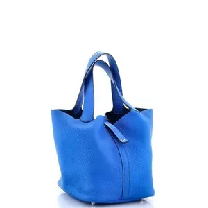 Hermès Picotin Lock Bag Clemence Mm - Blue