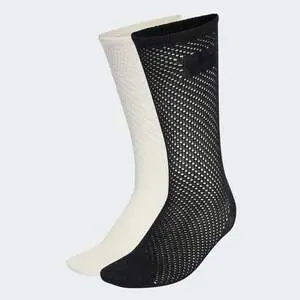 Adidas Crochet Crew Socks 2 Pairs - Off White / Black