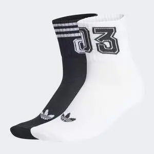 Adidas 3 Stripes 03 Quarter Socks 2 Pairs