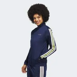 Sporty Striped Fleece Long Sleeve Tops