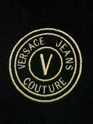 Versace Logo-embroidered Roll-neck Sweater