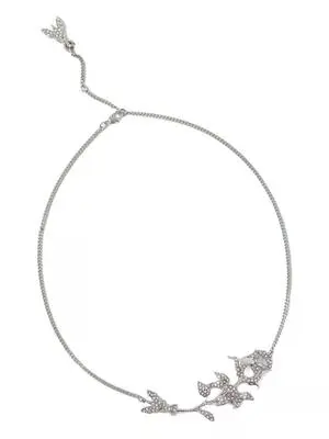 Patrizia Pepe Rose-embellished Necklace - Silver