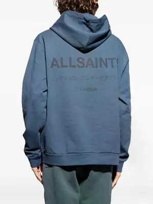 ALLSAINTS Logo-print Hoodie - Blue