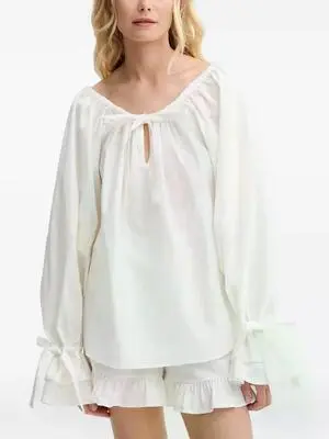 Sleeper Tie Ruffle Blouse