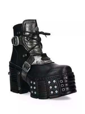 NEW ROCK 120mm Buckle Platform Boots