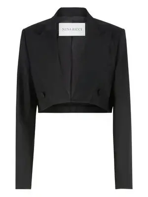 Nina Ricci Wool Cropped Double-breasted Blazer