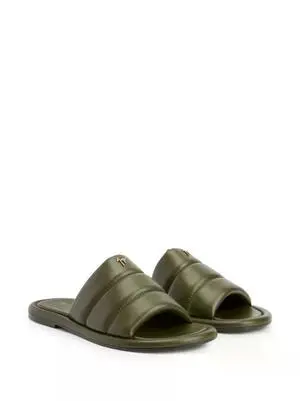 GIUSEPPE ZANOTTI Harmande Padded Slides - Green