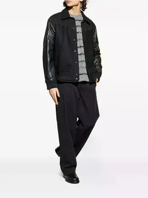 ALLSAINTS Striped Crew Neck Sweater - Grey