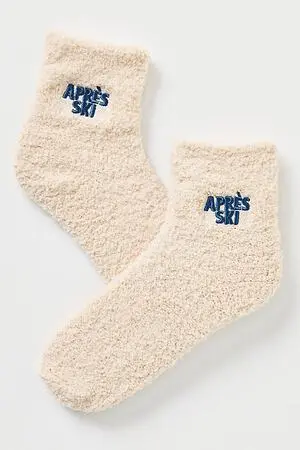 WORN/WEST Icon Embroidered Crew Socks - Ivory
