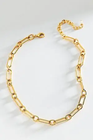 Anthropologie Paperclip Chain Necklace - Gold