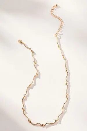 Anthropologie Delicate Swish Necklace - Gold