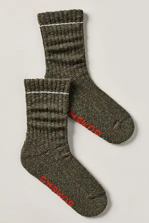 BOMBAS Marl Crew Calf Socks Dark Balsam