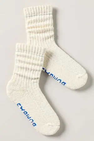 BOMBAS Marl Crew Calf Socks Ivory