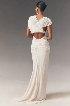 Bec & Bridge Draped V-neck Gown