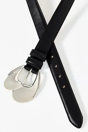 Streets Ahead Heart Buckle Leather Belt
