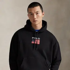 Ralph Lauren Flag Fleece Hoodie - Polo Black