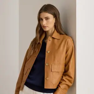 Ralph Lauren Lambskin Cropped Jacket
