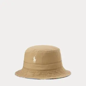 Ralph Lauren Reversible Twill-flannel Bucket Hat
