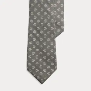 Ralph Lauren Linked-diamonds Cashmere-silk Neck Tie - Grey