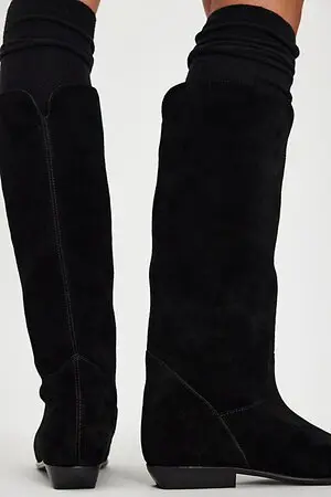Jeffrey Campbell Saratoga Slouch Boots - Black Suede