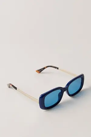 Free People Sylvain Square Sunglasses - Midnight