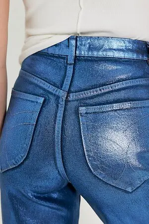 Rolla's Metallic Sailor High-rise Wide-leg Jeans