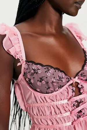 For Love & Lemons Rose Cluster Bustier
