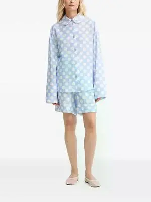 Sleeper Polka-dot Shirt And Shorts Set