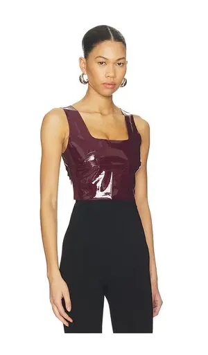 Commando Faux Patent Leather Crop Top